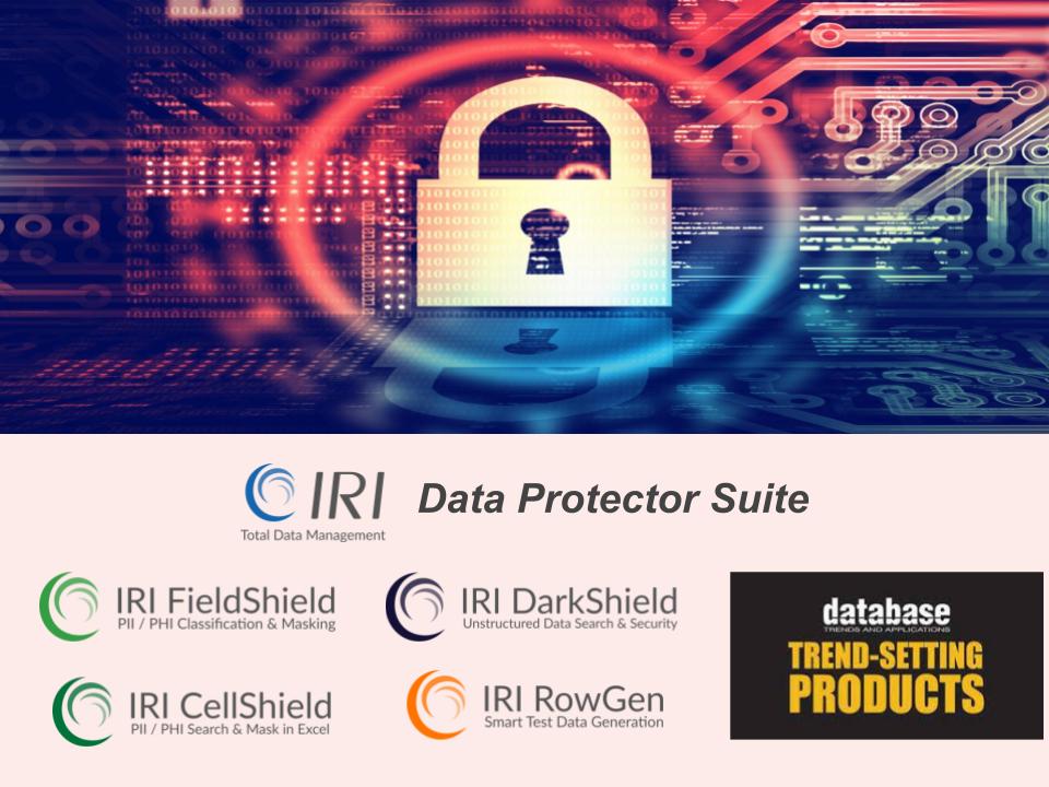 Data Masking Tools Iri Data Protector Suite